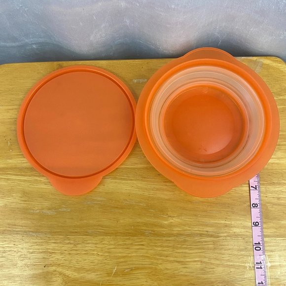 Tupperware | Kitchen | Tupperware Flat Out Orange Collapsible Bowl W ...